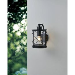 Eglo Wandleuchte &raquo;Hilburn Au&szlig;en-Wandlampe, Au&szlig;enleuchte, schwarz, E27, IP44, Lampe&laquo; E27 1 Stk. Au&szlig;enleuchte, Wandleuchte aus Stahl und Kunststoff, E27