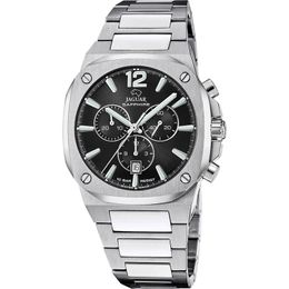Jaguar Herren Chronograph &raquo;Rondcarre&laquo; Quarzuhr, Armbanduhr, Herrenuhr, Swiss Made, Edelstahlarmband, analog silber Einheitsgr&ouml;&szlig;e