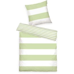 Tom Tailor HOME Wendebettw&auml;sche &raquo;SIENA in Gr. 135x200cm, 155x220cm oder 200x220cm&laquo; 2 Stk. gestreifte Bettw&auml;sche aus Baumwolle, Bettw&auml;sche mit 