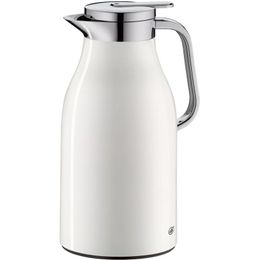 Alfi Isolierkanne &raquo;SKYLINE, mit Hartglaseinsatz und ergonomischem Griff&laquo; 1,5 l 1 Stk. tlg. 12h hei&szlig; & 24h kalt, Drehverschluss mit bequemem Druckknopf wei&szlig;