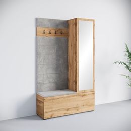 Home Affaire Garderoben-Set &raquo;TEJO II&laquo; Komplett-Set, 1 Stk. tlg. Holzwerkstoff B/H/T: 115cmcm x 192cmcm x 37,5cmcm