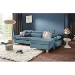 exxpo - sofa fashion Ecksofa &raquo;Fiji, hochwertige Detailverarbeitung, Breite 292cm, L-Form&laquo; bequem durch Kopf- und Armteilverstellung, wahlweise mit 