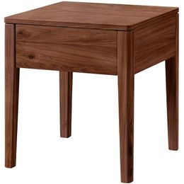 Hasena Nachtkonsole &raquo;Styly&laquo; braun Massivholz B/H/T: 43cm x 48cm x 43cm, 1 Stk., Nussbaum
