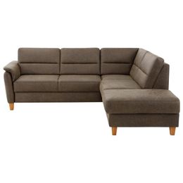 Home Affaire Ecksofa &raquo;Palmera L-Form, B: 236 cm&laquo; optional Schlaffunktion & Bettkasten, Federkern gr&uuml;n 100% Polyester;Struktur (100% Polyester);Luxus-