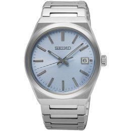 Seiko Herren Quarzuhr Armbanduhr, Herrenuhr, Edelstahlarmband, analog, Datum silber Einheitsgr&ouml;&szlig;e