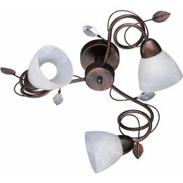 Trio Leuchten Deckenleuchte &raquo;Traditio&laquo; E14 Deckenlampe, Leuchtmittel tauschbar braun &Oslash; 61cm H: 26cm