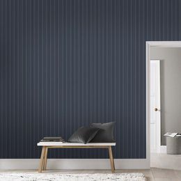 SUPERFRESCO EASY Vliestapete &raquo;Camille Blau 10mx52cm&laquo; abstrakt glatt Camille 1000x52cm schwarz-wei&szlig; Vlies B/L: 0,52m x 10m, Rollen: 1