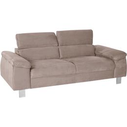 COTTA 3-Sitzer &raquo;Komaris, B: 193 cm&laquo; mit Kopfteilverstellung Microfaser PRIMABELLE (100% Polyester);Kunstleder SOFTLUX;Feinstruktur (100% Polyester);