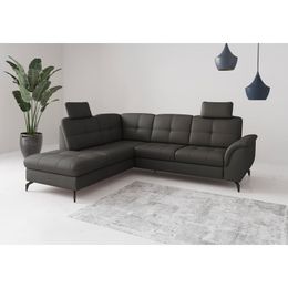 Sit & More sit&more Ecksofa &raquo;Zora&laquo; B/H/T: 212cm, NaturLEDER , Ottomane links,mit Bett,ohne Bettkasten