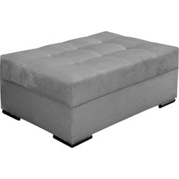 Collection AB Hocker &raquo;Josy, B: 98 cm&laquo; individuell zu kombinieren, Federkern grau 100%polyester B/H/T: 98cm x 41cm x 68cm, Cord