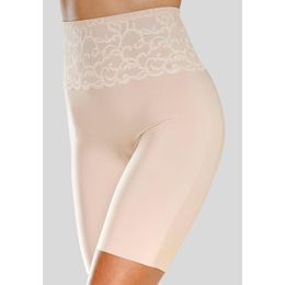 Lascana Damen Lascana Shapingpants Seamless Long Panty mit femininen Spitzenbund, Radlerhose braun 32/34