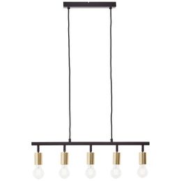 Brilliant Pendelleuchte &raquo;Tiffany&laquo; E27 1 Stk. H&auml;ngelampe 90 x 63 cm, E27, h&ouml;henverstellbar, Metall/Bambus schwarz 5, 1 Stk.