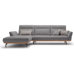 Creation BY ROLF BENZ Ecksofa &raquo;CR.460 Design-Sofa, verstellbare R&uuml;ckenlehne, L-Form&laquo; Sockel in Eiche, Winkelf&uuml;&szlig;e in Umbragrau, Breite 318 cm grau 