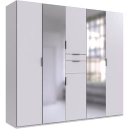 wimex Dreht&uuml;renschrank &raquo;Moldau Kleiderschrank mit Spiegel Schlafzimmerschrank&laquo; wei&szlig; Holzwerkstoff B/H/T: 225cm x 208cm x 58cm, Basic