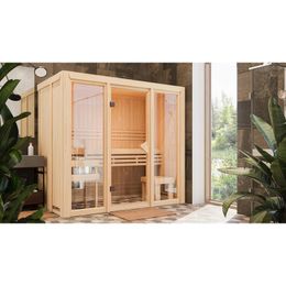 Karibu Sauna &raquo;Alani 2&laquo; braun (ohne Ofen)