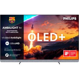 Philips OLED-Fernseher &raquo;55OLED910/12&laquo; 139 cm/55 &prime;&prime; Smart-TV Ambilight, P5 AI, Bowers & Wilkins, Dolby Vision, Google TV, Gaming schwarz HDMI 2.1 f&uuml;r fl&uuml;ssiges