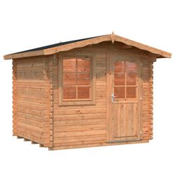 Palmako Gartenhaus &raquo;Emma&laquo; 4,6 qm braun Massivholz Fu&szlig;boden im Gartenhaus, ohne Dacheindeckung