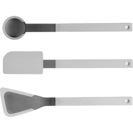 Woll Kochbesteck-Set &raquo;Cook it&laquo; aus hochwertigem Kunststoff und Silikon grau Silikon Einheitsgr&ouml;&szlig;e