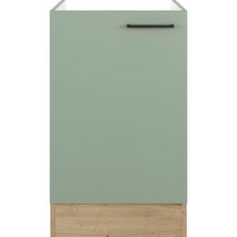 Flex-Well Sp&uuml;lenschrank &raquo;Cara&laquo; 1 Stk. tlg. (B x H x T) 50 x 82 x 57 cm, ohne Arbeitsplatte gr&uuml;n Holzwerkstoff Artisan Eiche, B/H/T: 50cm x 82,2cm x 57,1cm, 