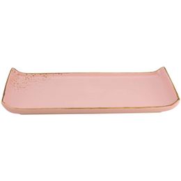 Creatable Servierplatte &raquo;Nature Collection&laquo; Servier Set, 33x16,5 cm rosa Steinzeug B/H/L: 16,5cm x 33cm