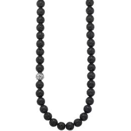 Bruno Banani Herren Edelstahlkette &raquo;Schmuck Geschenk Lavasteinkette&laquo; mit Lavastein schwarz Edelstahl, L: 60