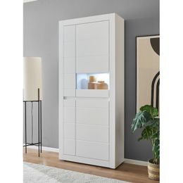 Home Affaire Vitrine &raquo;Chester, Hochschrank mit Stauraum, Glasvitrine, Anrichte, Wei&szlig; Matt&laquo; 1 Stk. tlg. austauschbare Blende in der Griffleiste, 