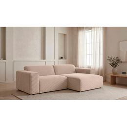 OTTO home Ecksofa &raquo;Clayton Breite 247 cm, L-form&laquo; in einem trendigen Cord-Bezug, verschiedene Kombinationen verf&uuml;gbar beige 100% Polyester B/H/T: 