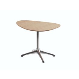 FLEXLUX Beistelltisch &raquo;Nachttisch, Sofatisch, Kaffeetisch, Couchtisch, Nierenform,&laquo; Walnuss oder Eiche Furnier, Fu&szlig; Alufarbig oder Schwarz, H&ouml;he 45 cm