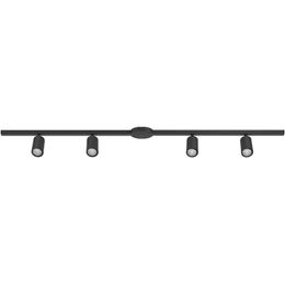 Eglo LED Deckenleuchte &raquo;EASYT SET 4 SPOTS System - Alu, Kunststoff - GU10 - 4X10W - IP20&laquo; GU10 1 Stk. Schienensystem, Deckenleuchte Schienenleiste, 