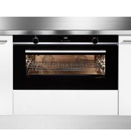 Siemens Backofen iQ500 &raquo;VB558C0S0&laquo; mit 1-fach-Teleskopauszug Schnellaufheizung & leicht zu reinigende Granit Glanz-Emaille silber Einheitsgr&ouml;&szlig;e 