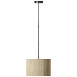 Brilliant Pendelleuchte &raquo;Tony&laquo; E27 1 Stk. mit Cord-Lampenschirm, 150 x 35 cm, E27, k&uuml;rzbar, Textil grau 1, &Oslash; 35cm, 1 Stk.