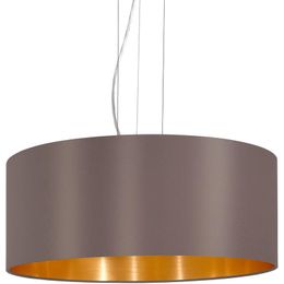 Eglo H&auml;ngeleuchte &raquo;MASERLO&laquo; E27 Pendelleuchte, Pendellampe, Wohnzimmer, Esszimmer, gem&uuml;tlich, 110x53cm braun 3, &Oslash; 53cm