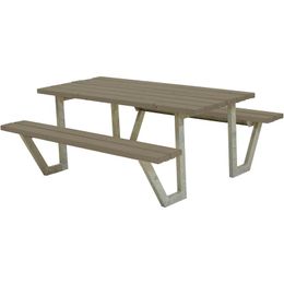 Plus Garten-Essgruppe &raquo;&raquo;Wega&laquo; Kombim&ouml;bel&laquo; 1 Stk. tlg. 177x161x73/45 cm grau B/H/T: 161cm x 73cm x 177cm