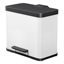 Hailo M&uuml;lleimer &raquo;&Ouml;ko duo Plus L&laquo; 2 Beh&auml;lter 26 l, Stahlblech o. Edelstahl, Kunststoff Inneneimer, Made in Germany schwarz-wei&szlig; Metall B/H/T: 47cm x 43cm x 