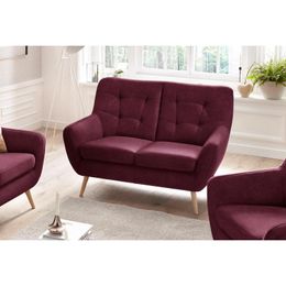 exxpo - sofa fashion 2-Sitzer &raquo;Scandi, bequem, aufwendige R&uuml;ckenpolsterung f&uuml;r mehr Sitzkomfort&laquo; akuelle Farben in hochwertige Bezugsqualit&auml;ten, 