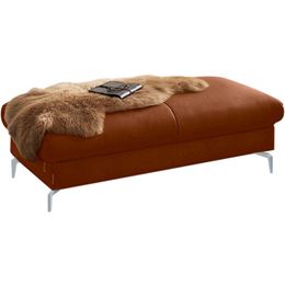 W.Schillig Polsterhocker &raquo;piedroo, Designsofa mit tollem Sitzkomfort, bequem, L-Form&laquo; F&uuml;&szlig;e in Silber matt braun Longlife Xtra-Leder Z69: Das 