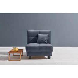 ell+ell ell + ell Schlafsofa &raquo;Tilda&laquo; Breite 85 cm, inkl. 1 Zierkissen blau 100% Polyester B/H/T: 85cm x 90cm x 100cm, Flachgewebe, Gel-Sandwichpolster, ohne 