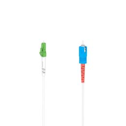 Hama Glasfaserkabel &raquo;Glasfaser-Netzwerkkabel LC/APC-Stecker-SC/UPC-Stecker, 10 Gbit/s 9m&laquo; 900 cm wei&szlig; Ideal f&uuml;r das neue Hochgeschwindigkeits-Internet