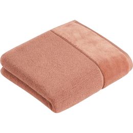 Vossen Handtuch &raquo;Pure&laquo; Baumwolle & VEGAN, mit eleganter Veloursbord&uuml;re rot Webfrottier, Obermaterial: 100% Baumwolle B/L: 50cmx100cm, 2 Stk., Webfrottier