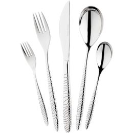 Mulex Besteck-Set &raquo;Long Beach&laquo; hochglanzpoliert mit Muster silber Edelstahl 18/0 30 Stk.