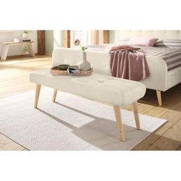 Home Affaire Bank &raquo;Amrum&laquo; im Struckturstoff beige B/H/T: 120cm, Struktur fein