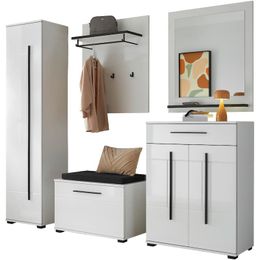 Home Affaire Garderoben-Set &raquo;Cantara, moderne Garderobe, Komplettset mit viel Stauraum&laquo; Komplett-Set, 5 Stk. tlg. B/H/T: 230cmcm x 201cmcm x 39cmcm