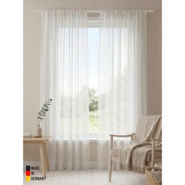 WIRTH Gardine &raquo;Audrey&laquo; Faltenband 1 Stk. tlg. Store mit FB 1:3 nach Ma&szlig; wei&szlig; Polyester 105cm, Faltenband, 200cm