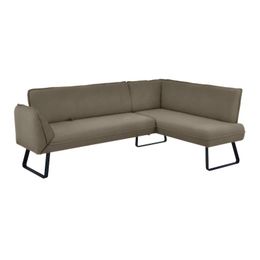 K+w Komfort & Wohnen K+W Komfort & Wohnen Eckbank &raquo;Drive&laquo; mit Seitenteilverstellung am langem Schenkel zur Sitzplatzerweiterung gr&uuml;n B/H/T: 91cm x 68cm, Leder CLOUD, 