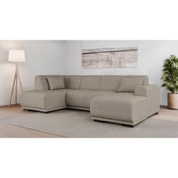 OTTO home Wohnlandschaft &raquo;BORNHOLM U-Form mit Recamiere rechts/links, B/T/H: 300/162/85 cm&laquo; U-Form mit Wellenunterfederung, Recamiere rechts oder 