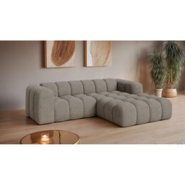 OTTO home Ecksofa &raquo;KALLIE L-Form, 248 cm - OTTO. Verl&auml;ssliche Qualit&auml;t.&laquo; Bubble Optik, moderne Steppung, hoher Sitzkomfort beige 100% Polyester B/H/T: