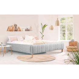Home Affaire Polsterbett &raquo;Tarje&laquo; in 5 Breiten, auch in &Uuml;berl&auml;nge 220 cm, incl. Roll-Lattenrost grau Struktur fein (100% Polyester) Liegefl&auml;che L&auml;nge B