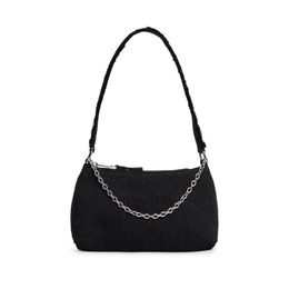 Tommy Jeans Damen Schultertasche &raquo;TJW COOL DENIM SHOULDER BAG&laquo;, Damen Tragetasche, Minibag mit edler Logostickerei schwarz B/H/T: 23cm x 15cm x 13cm