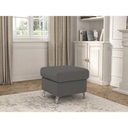 Sit & More sit&more Stauraumhocker &raquo;Visby&laquo; auch erh&auml;ltlich in dem mit Wasser zu reinigendem "Soft clean" Bezug grau B/H/T: 58cm x 48cm, Struktur fein,mit 
