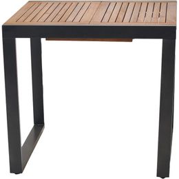 Merxx Gartentisch &raquo;Naxos&laquo; ausziehbar, f&uuml;r den Balkon geeignet braun Aluminium;100% FSC Akazienholz B/H/T: 80cm x 70cm x 74cm
